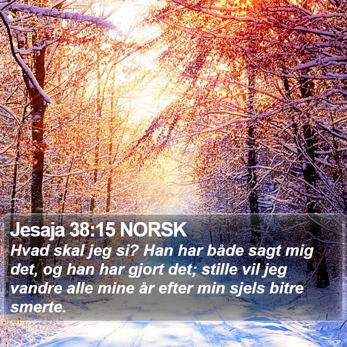 Jesaja 38:15 NORSK - Hvad skal jeg si? Han har både sagt mig det, og