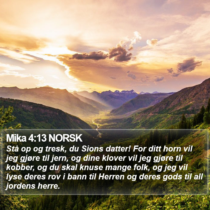 Mika 4 Bible Images - Mika Chapter 4 NORSK Bible Verse Pictures